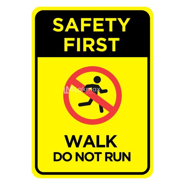No Running Safety Sign – Lakpanda